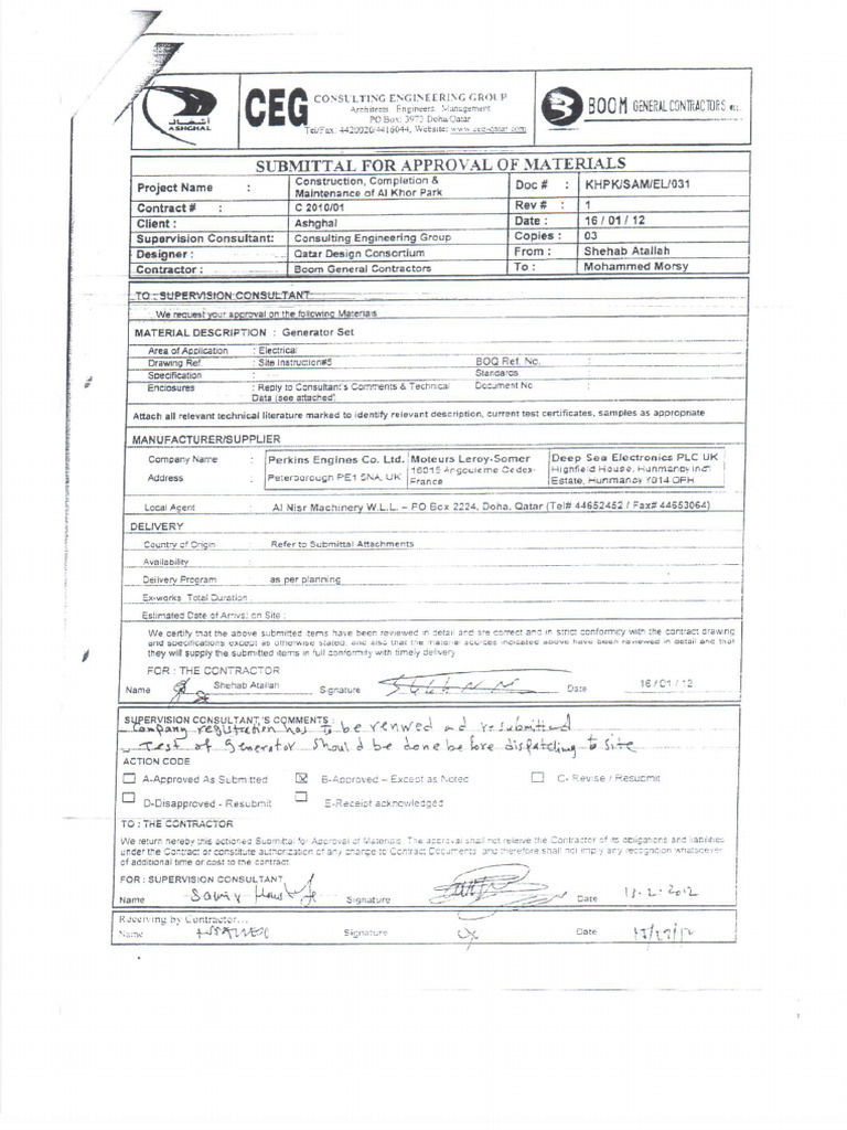 Ashghal - Al Khor Park - CEG | PDF