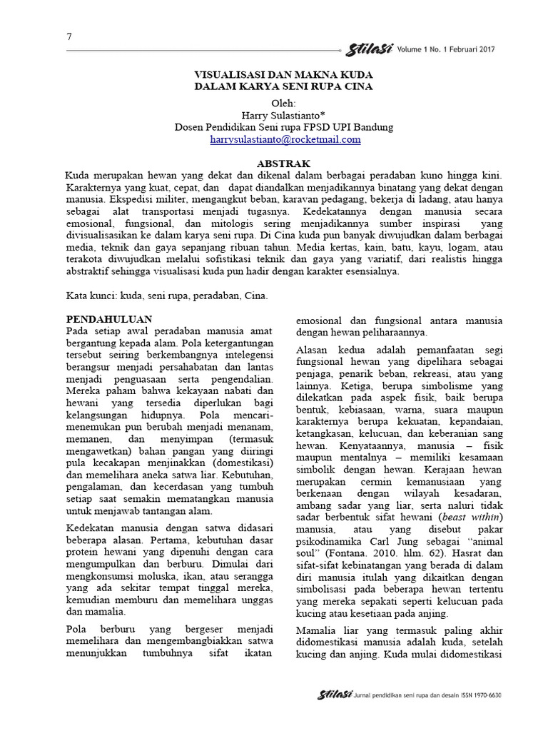 Tempelet. Contoh - Jurnal Stilasi - Prodi.psr. | PDF