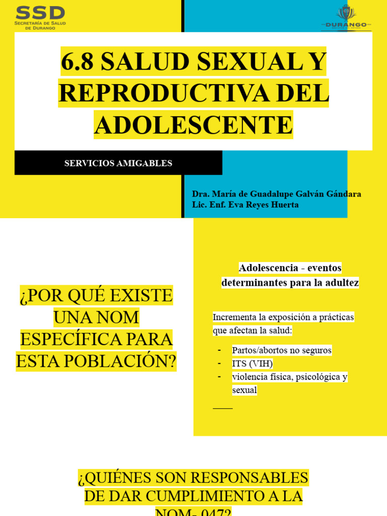 Salud Sexual y Reproductiva NOM-047 | PDF | Control de la natalidad ...