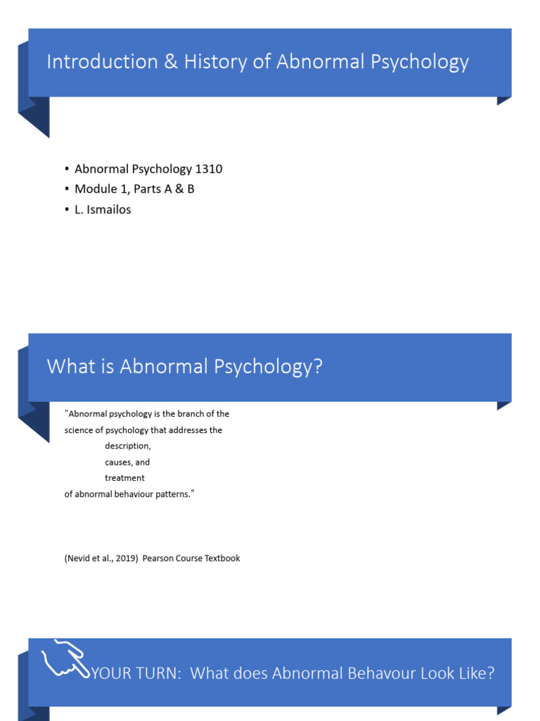 PowerPoint Slides Module 1 - Parts A & B | PDF | Mental Disorder ...