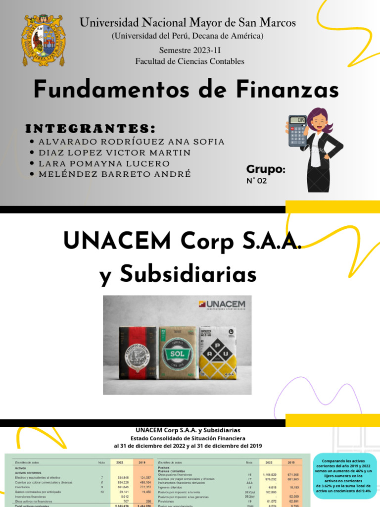 Análisis Financiero de UNACEM Corp S.A.A. | PDF | Economias | Dinero