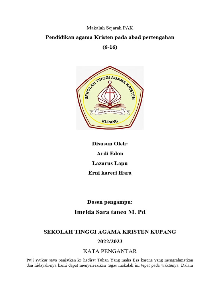 Makalah KELOMPOK Sejarah PAK | PDF