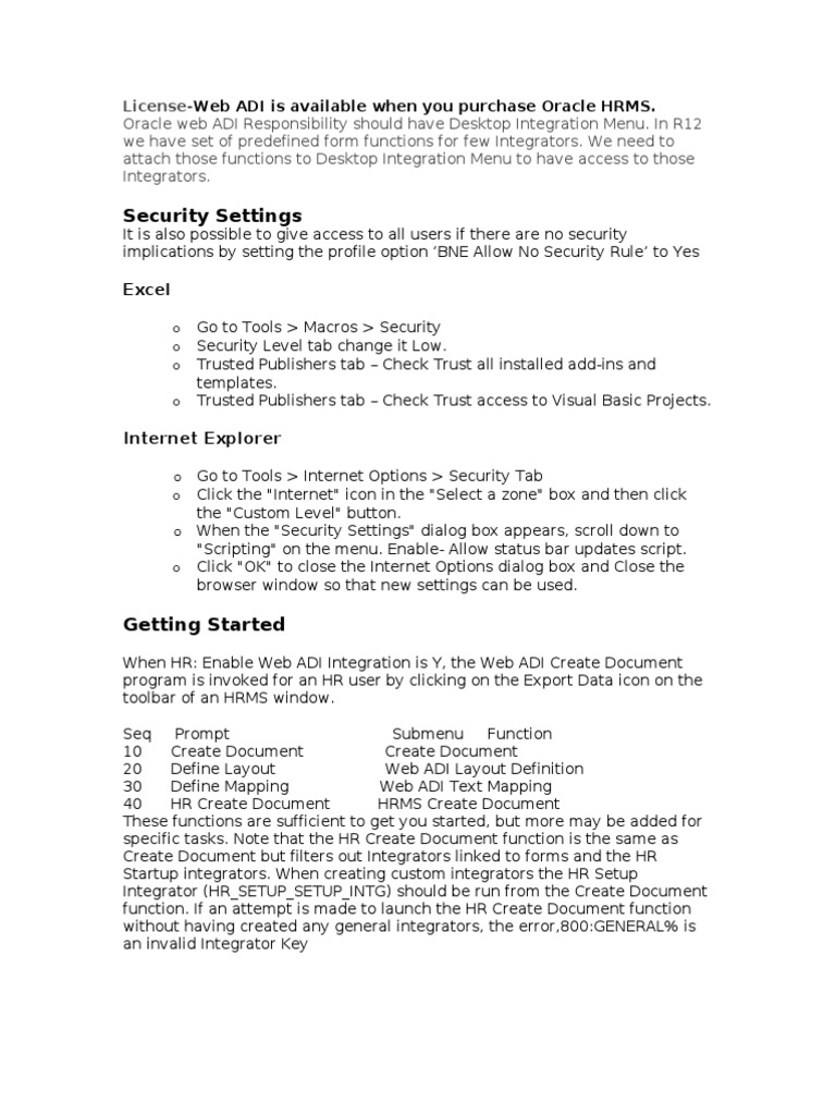 Web ADI Setup | PDF | Application Programming Interface | Oracle Database