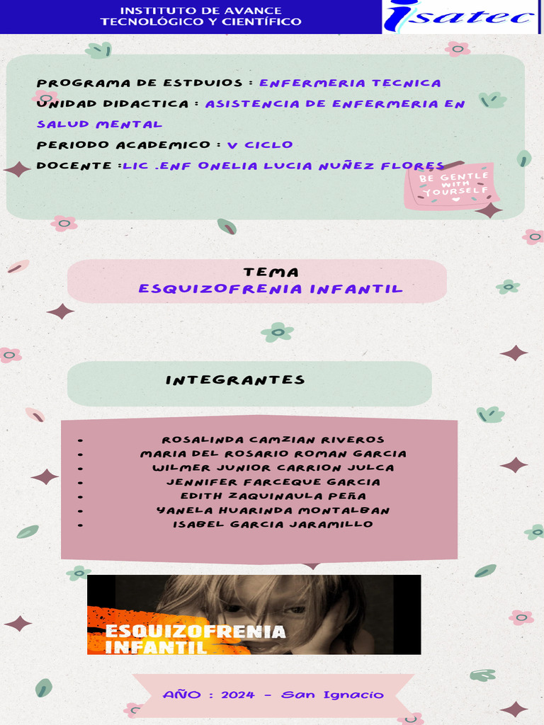 Esquizofrenia Infantil: Diagnóstico y Cuidados | PDF | Esquizofrenia ...