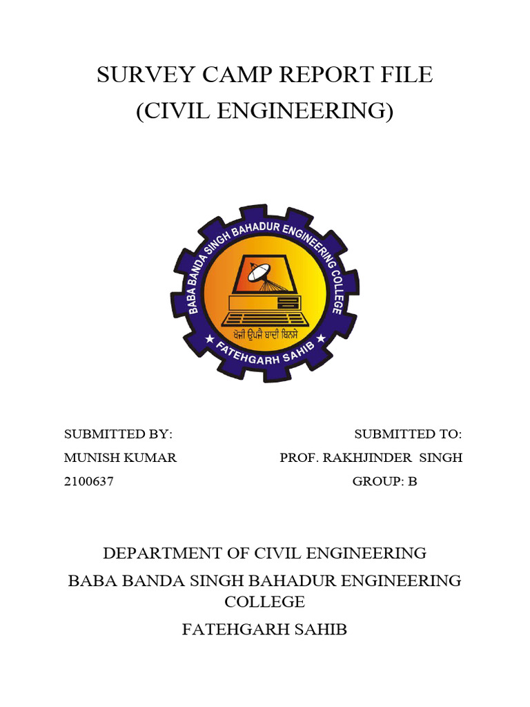 Survey File For Civil Engineering Students | PDF | Surveying | Compass