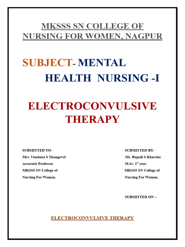 Ect | PDF | Electroconvulsive Therapy | Major Depressive Disorder