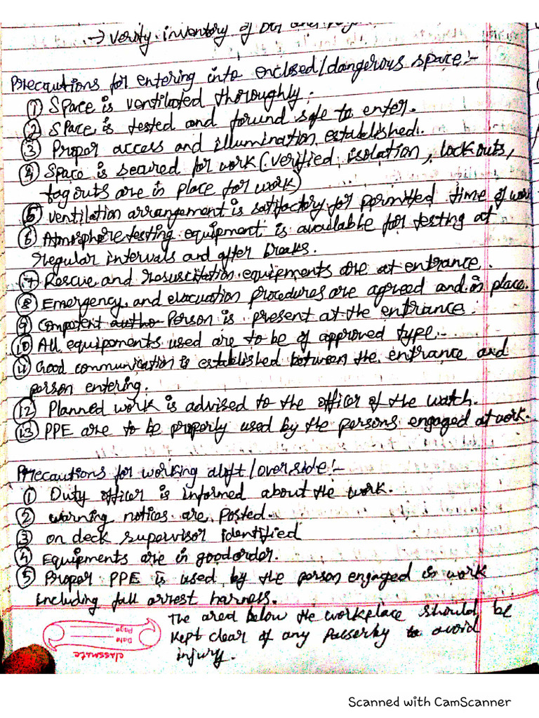 COSWP Precautions | PDF