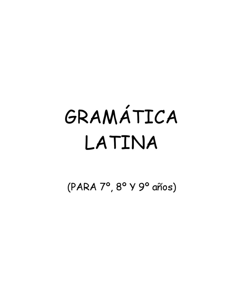 Gramatica Latina | PDF