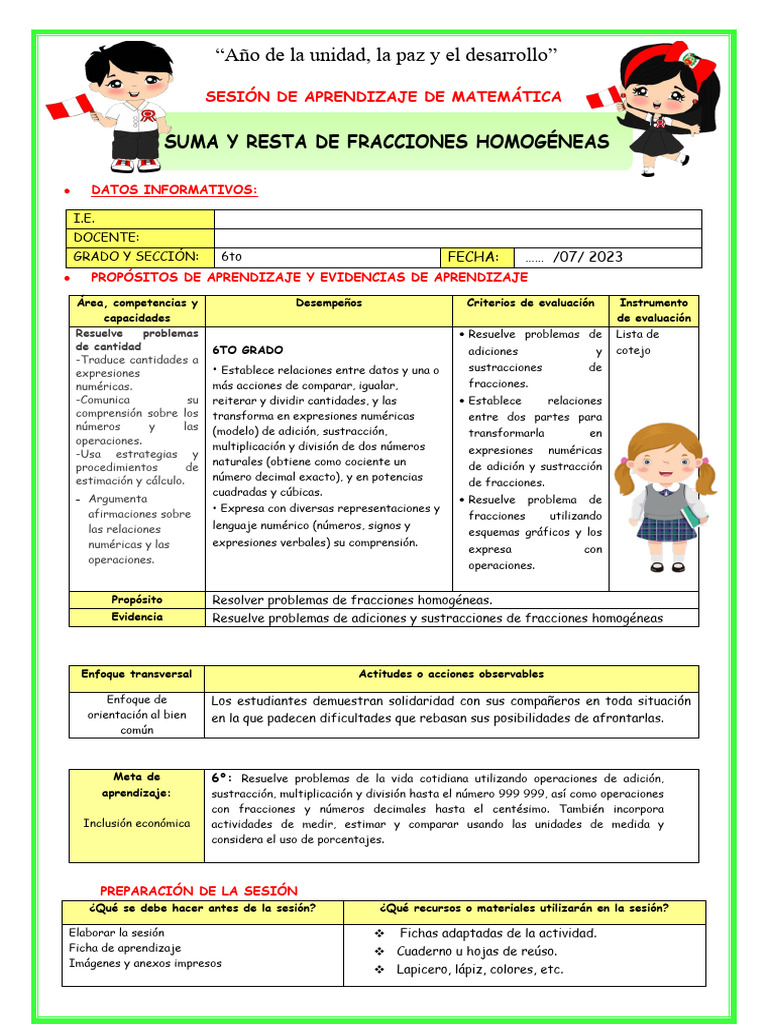 Ses-Mierc-Mat-Suma y Resta de Fracciones Homogéneas | PDF | Sustracción ... Ses-Mierc-Mat-Suma y Resta de Fracciones Homogéneas | PDF | Sustracción ...