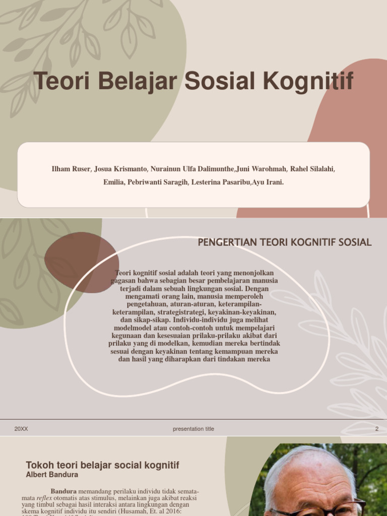 Teori Belajar Sosial Kognitif | PDF Teori Belajar Sosial Kognitif | PDF