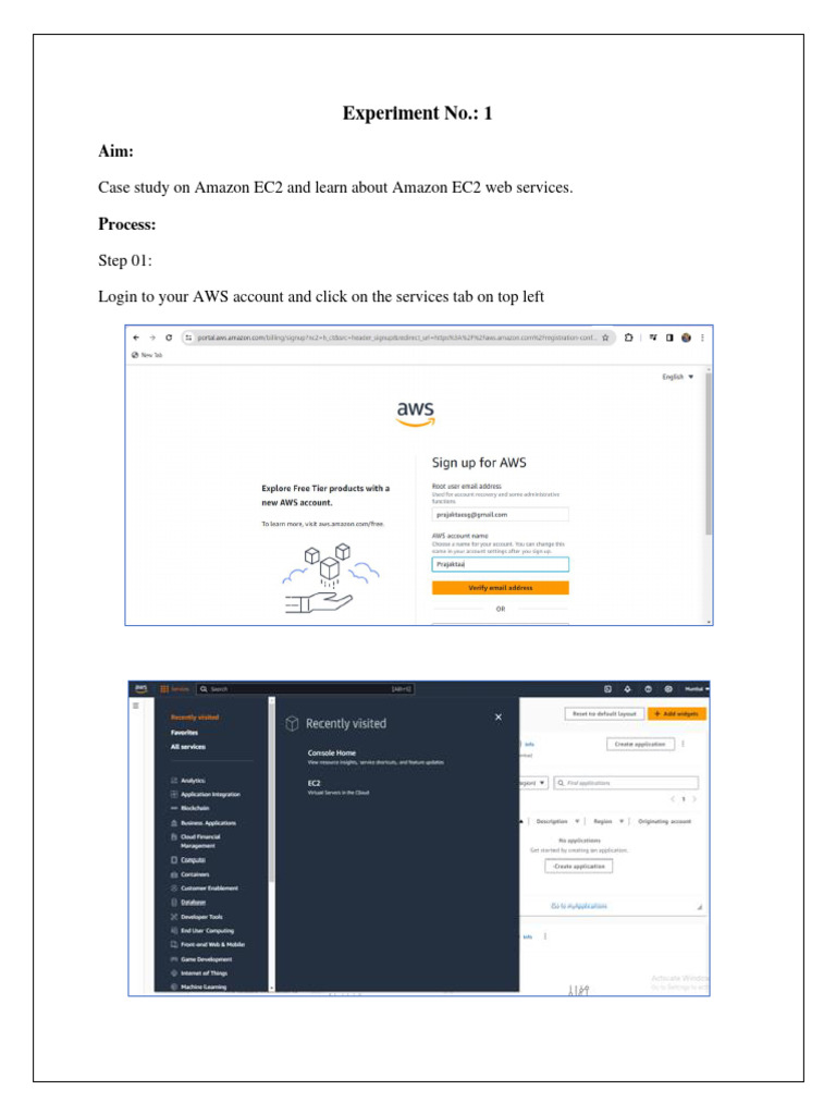 Cloud Practical 1 Output | PDF | Computers