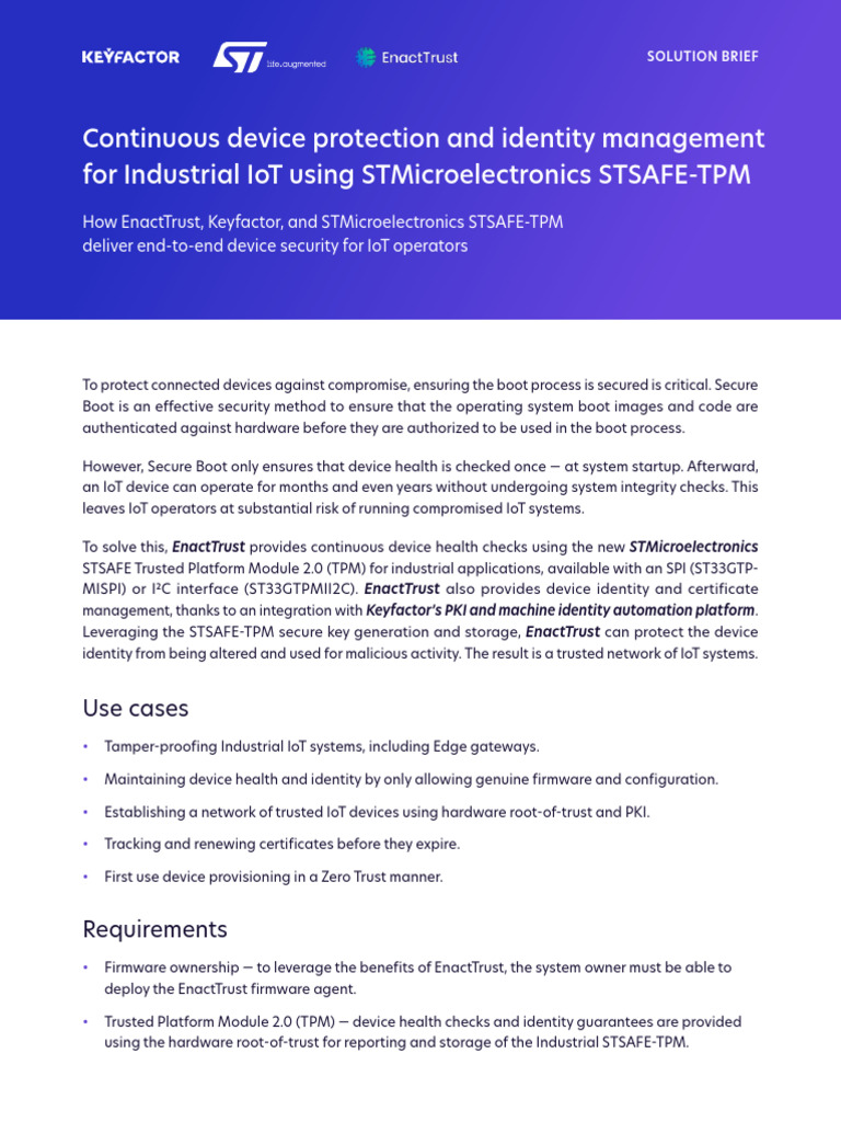 6.Continuous device protection and identity management for Industrial ...