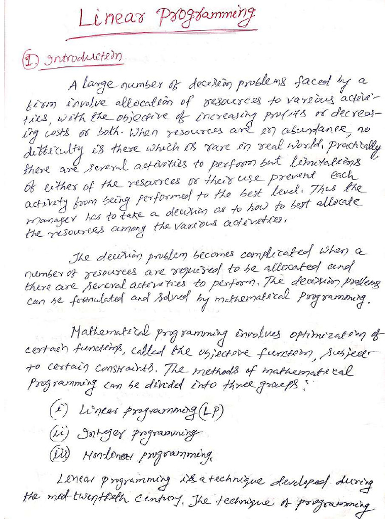 Linear Programming1 | PDF
