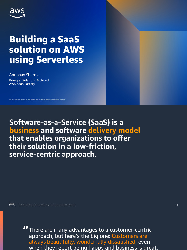 Building A Multi Tenant SaaS Solution | PDF | Amazon Web Services | Software As A Service