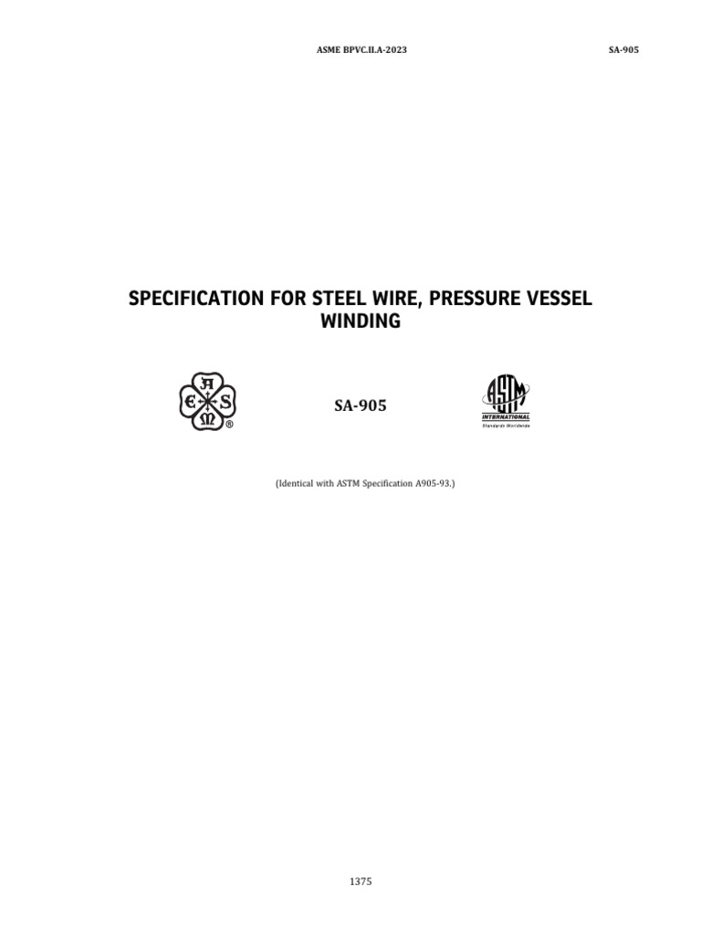 SA905 | PDF | Steel | Industrial Processes