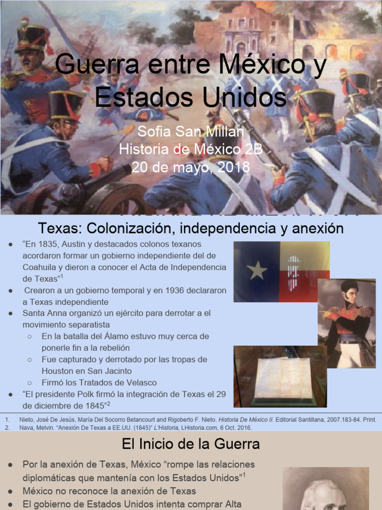 Guerra México-EE.UU.: Causas y Consecuencias | PDF | Guerra mexicano ...