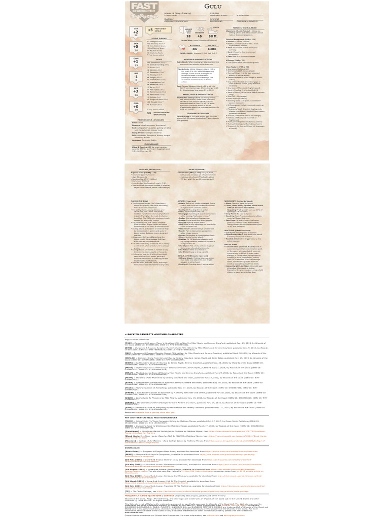 Fast Character - D&D Character Maker - Bugbear Monk 13 (Way of Mercy ...