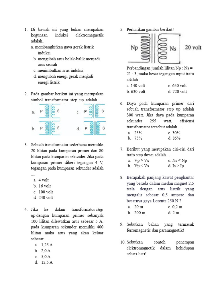 Soal Fisika Kelas 9 | PDF
