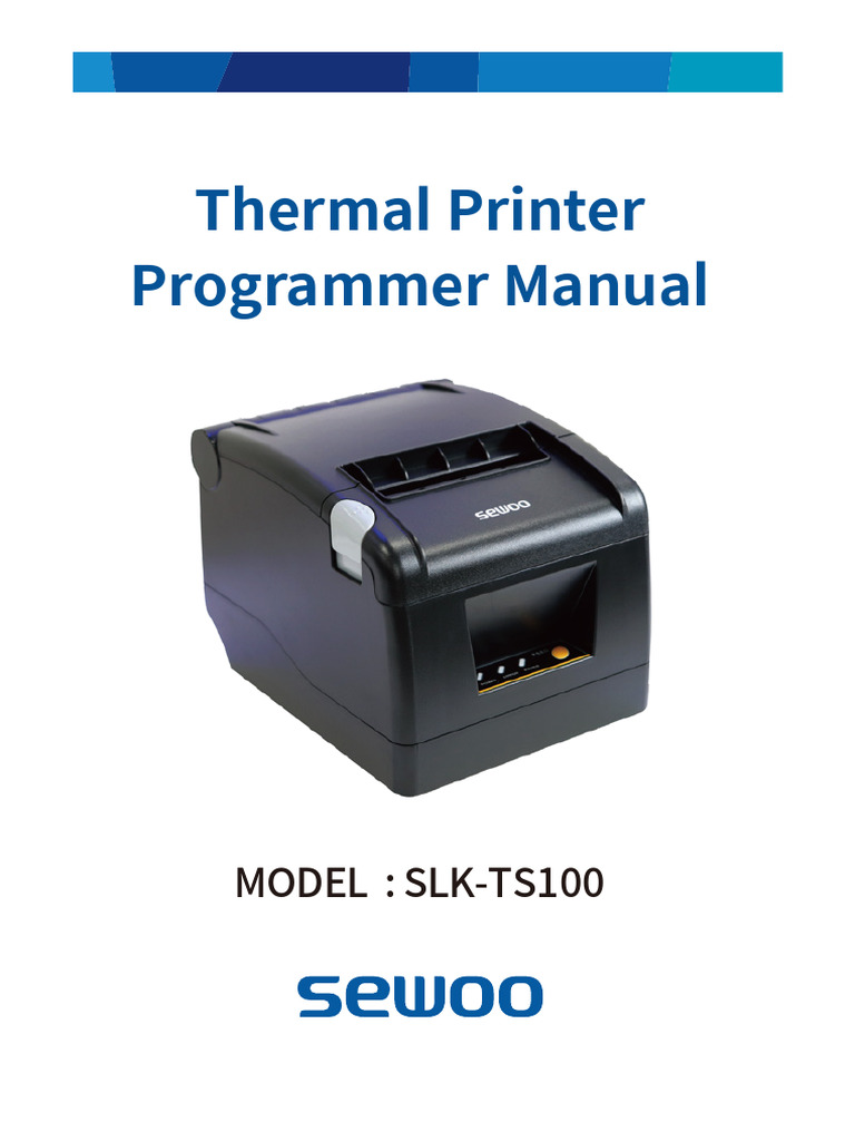 SLK-TS100 Thermal Printer Manual | PDF | Ascii | Printer (Computing)