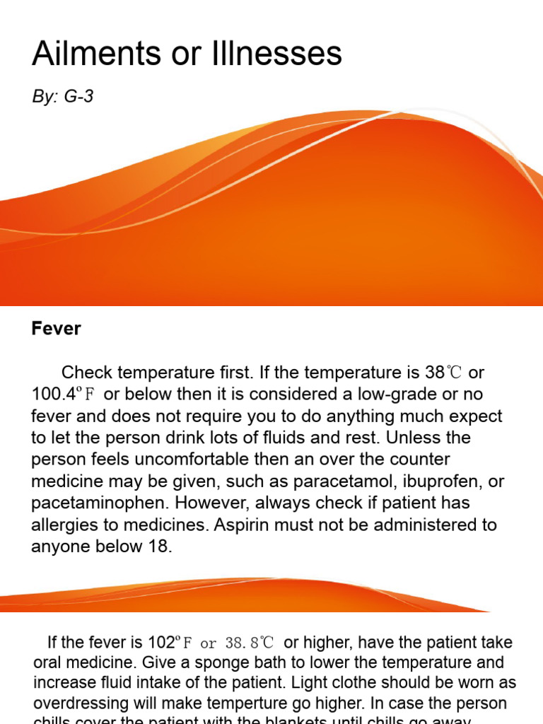 First Aid for Fever, Headache, and Altitude Sickness | PDF | Diseases ...