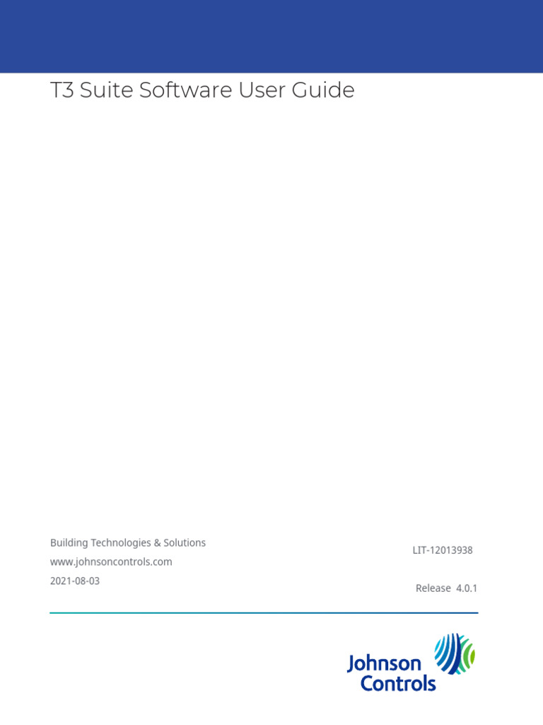 T3 Suite Software User Guide: Building Technologies & Solutions 2021-0 ...