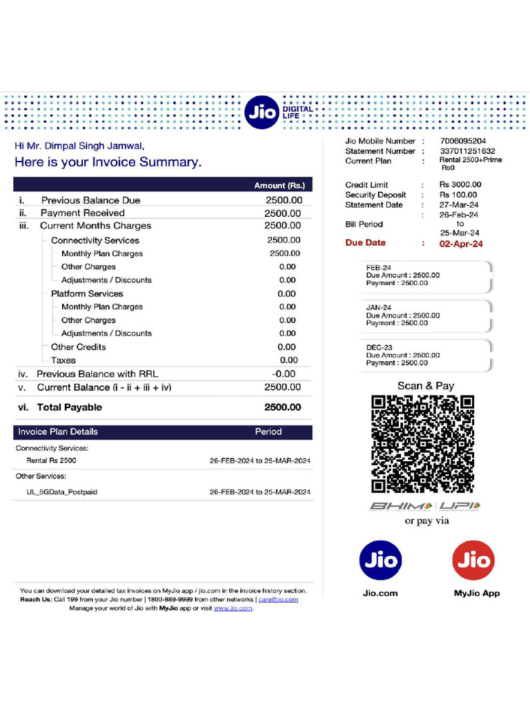 Phone Bill | PDF