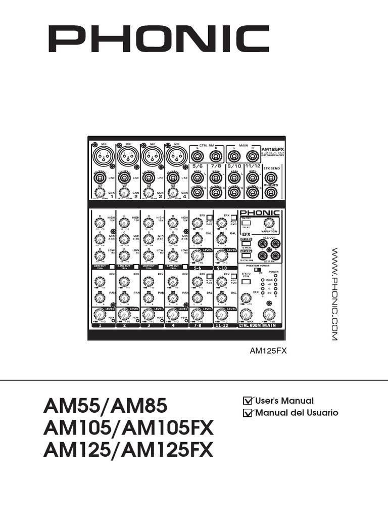 Phonic Am55 | PDF | Microphone | Electrical Engineering