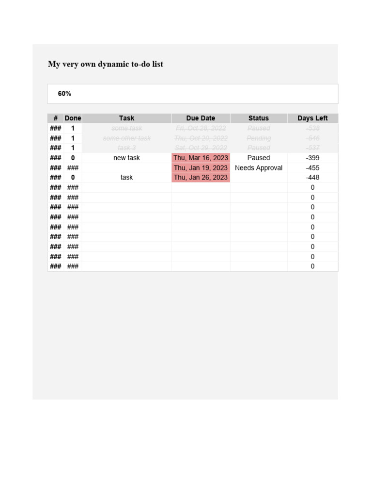 Dynamic Digital to-DO LIST | PDF