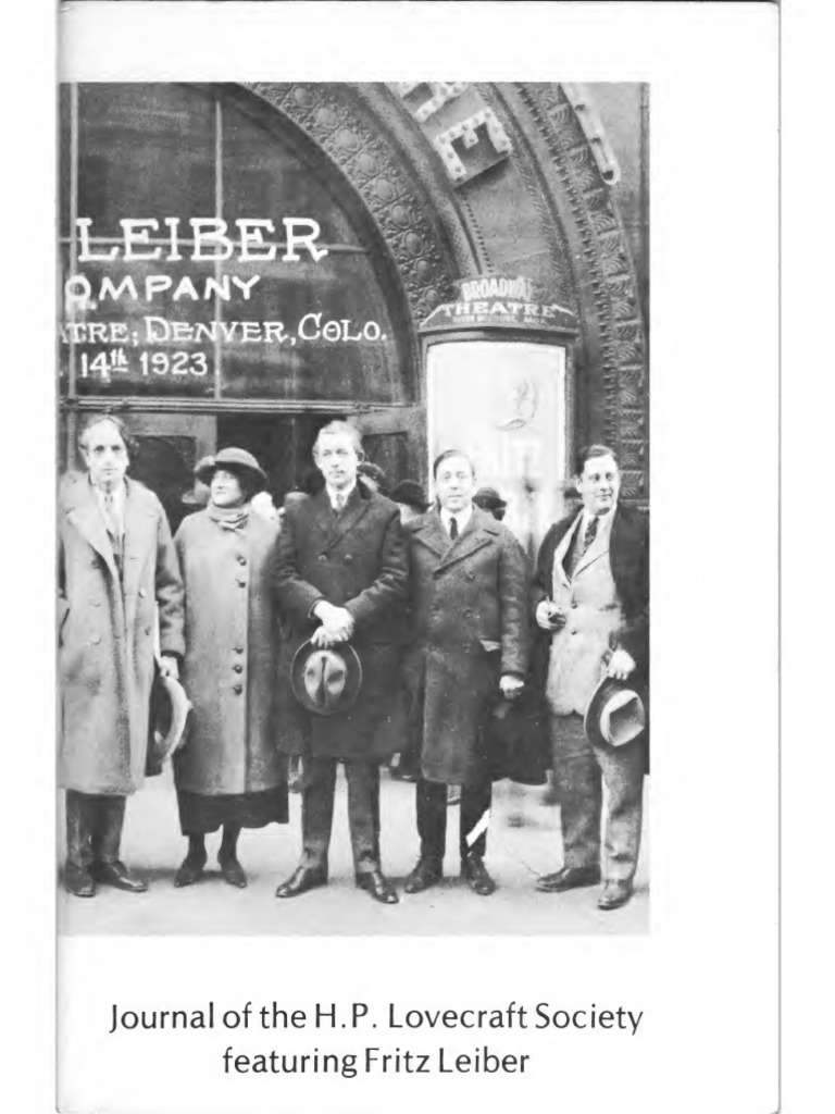 Journal of The HP Lovecraft Society v01n01 1976 Text | PDF | H. P ...