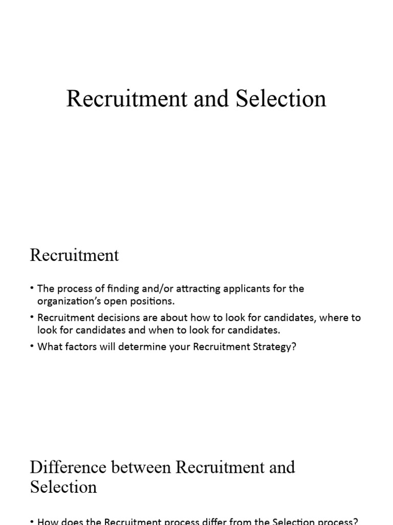 recruitment and selection | PDF | Recruitment | Brand