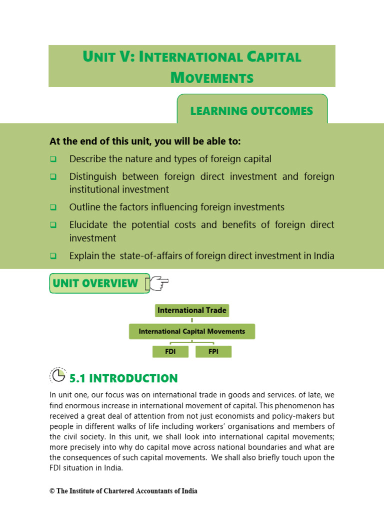 Unit_V__International_Capital_Movements | PDF | Foreign Direct ...