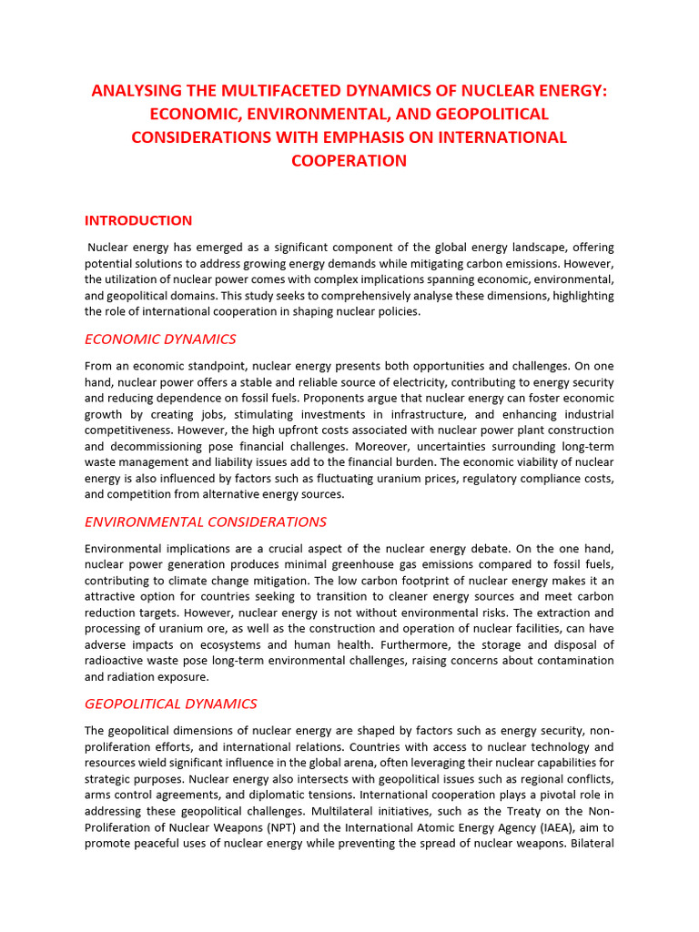 Assi 3 | PDF | Nuclear Power | Sustainability