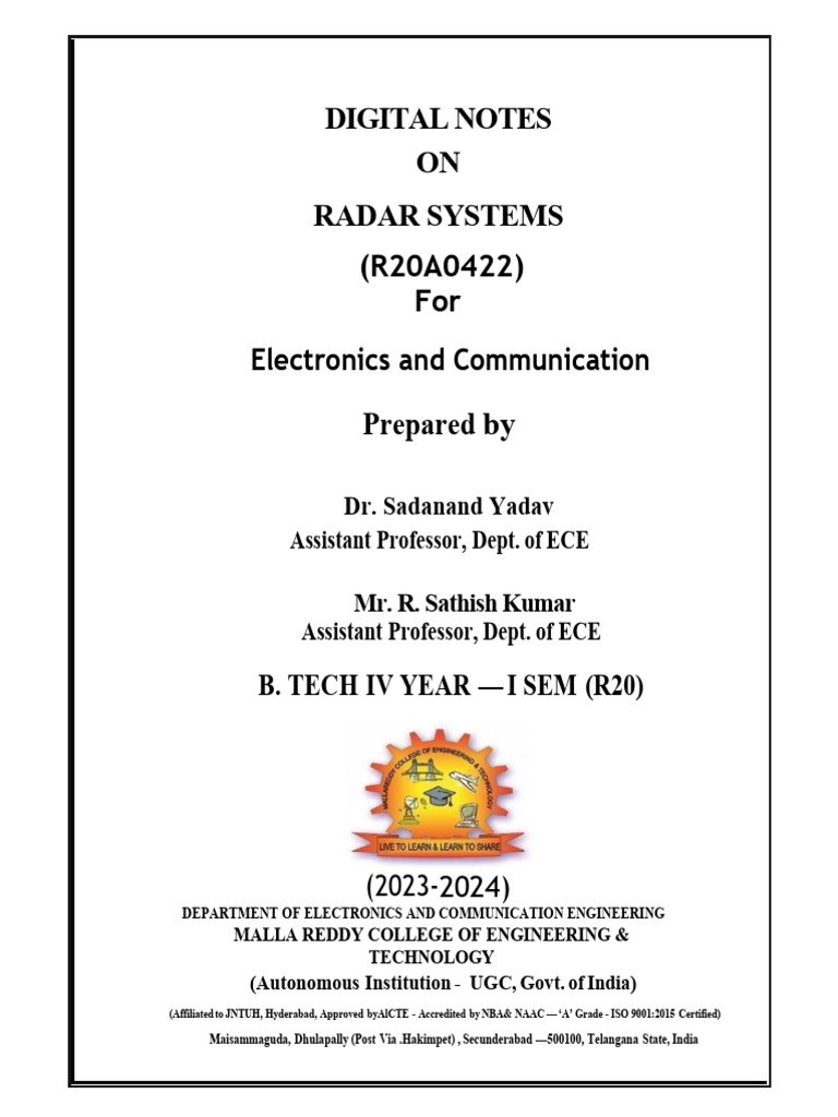 Radar Systems | PDF | Radar | Electronic Engineering