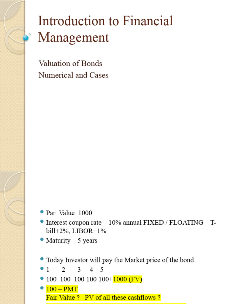 Valuation of Bonds Numericals | Download Free PDF | Bonds (Finance) | Yield (Finance)