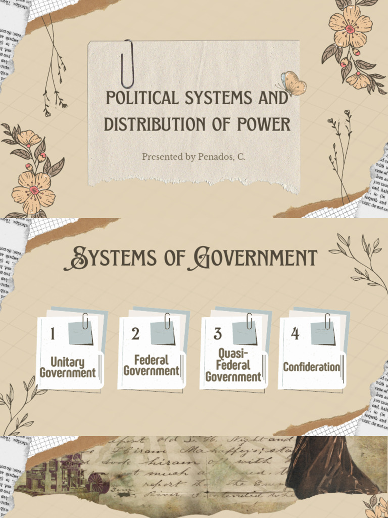 Political Systems and Distribution of Power | PDF | Federalism ...
