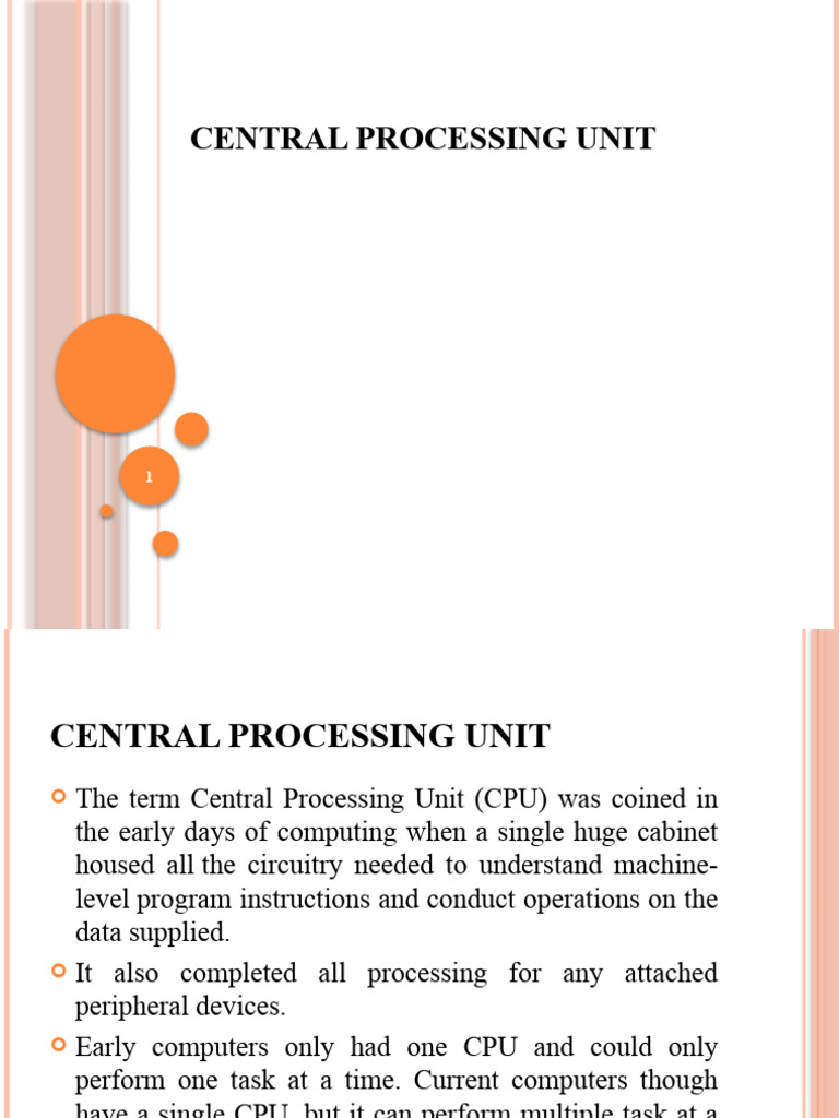 Central Processing Unit | Download Free PDF | Computer Data Storage | Central Processing Unit