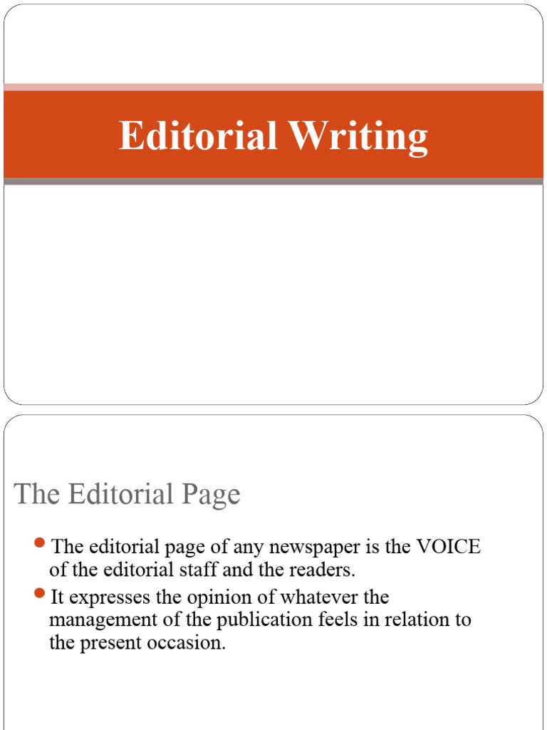 Editorial Writing New | PDF | Writers | Argument