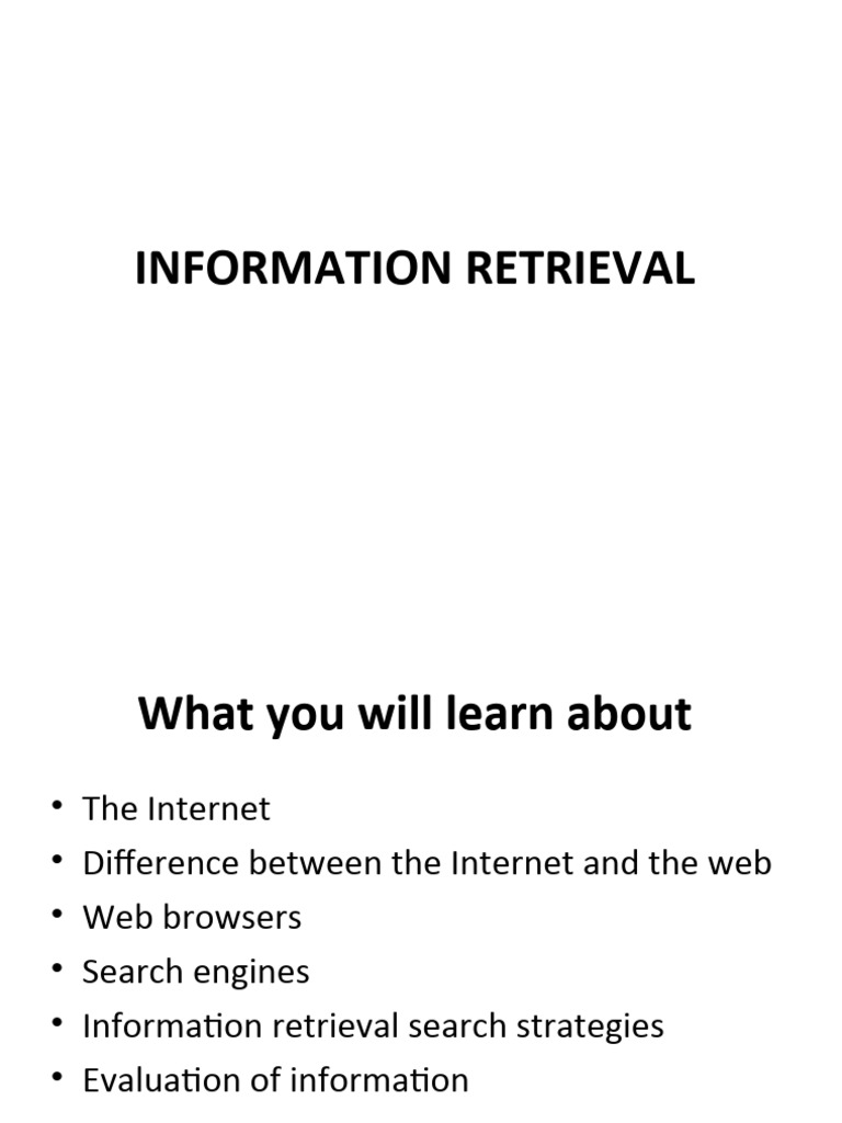 Information Retrieval | PDF | World Wide Web | Internet & Web