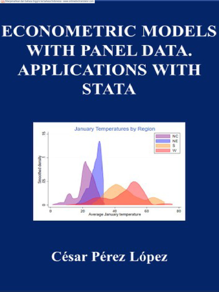 Econometric Models With Panel Data Applications With Stata Cesar
