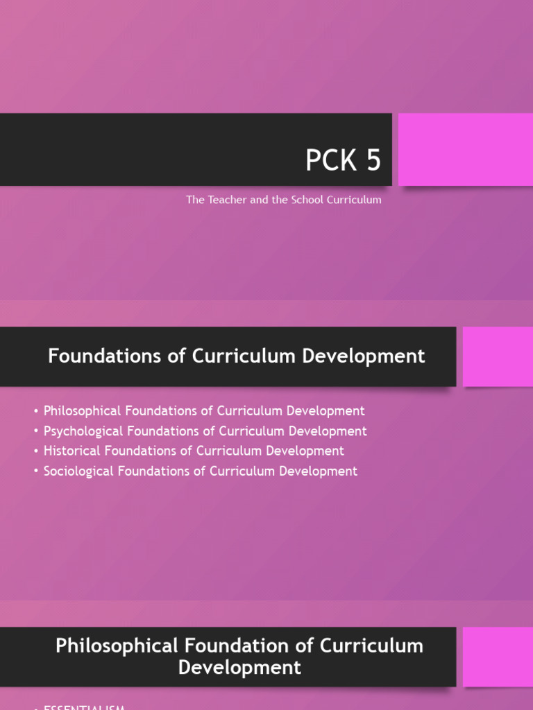 Philosophical Foundation of Curriculum Development | PDF | Curriculum ...