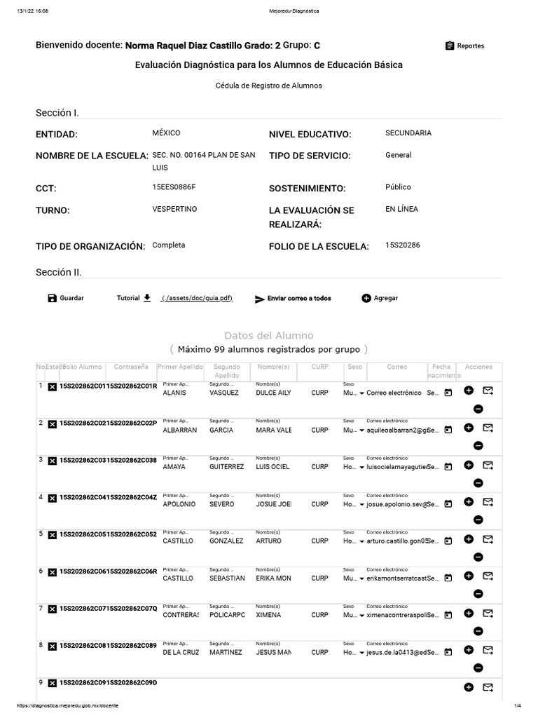 Mejoredu Diagnóstica | PDF