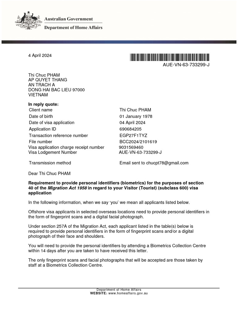 Biometric Requirement for Visa Application | PDF | Biometrics | Privacy