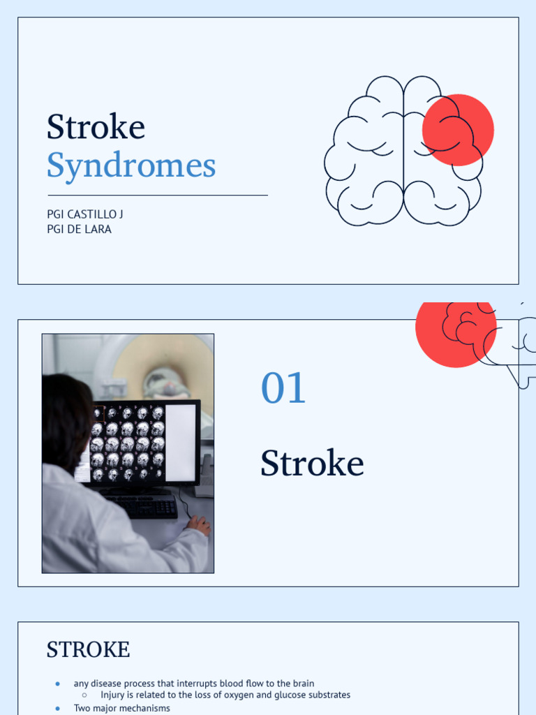 STROKE SYNDROMES | PDF | Stroke | Ischemia