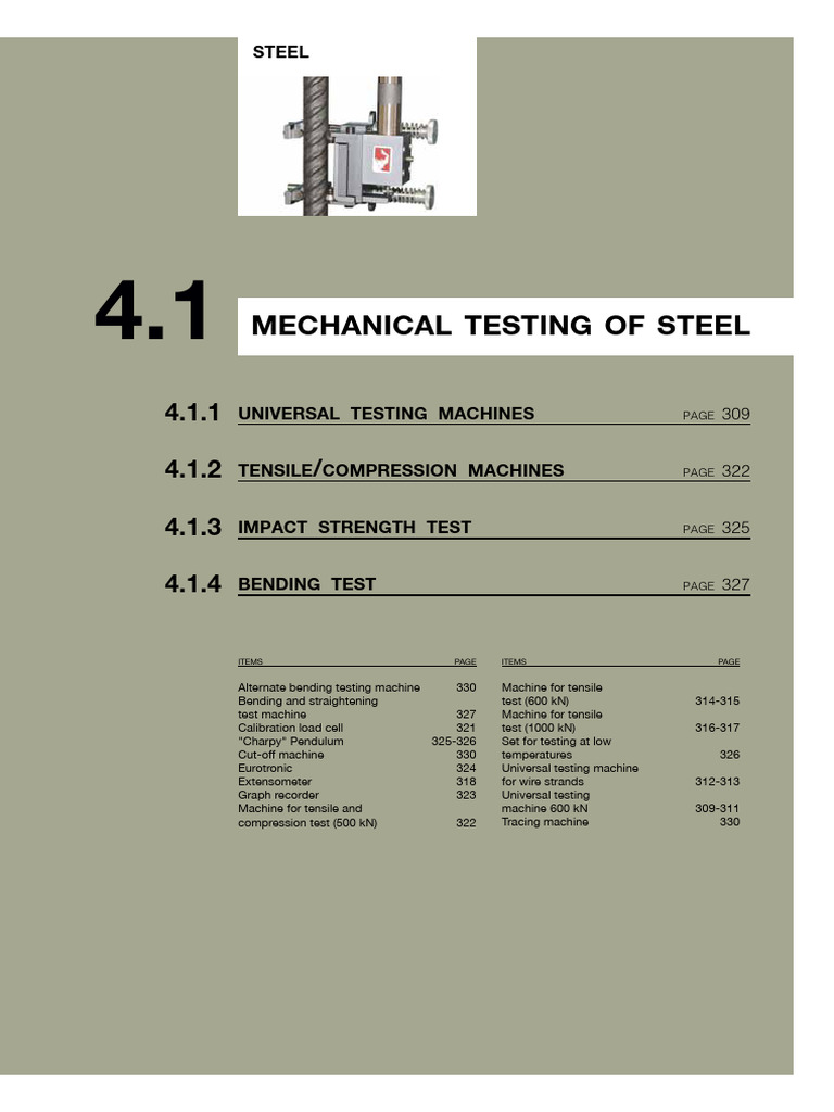 Tecnotest 4. Mechanical Testing of Steel | PDF | Stress (Mechanics ...