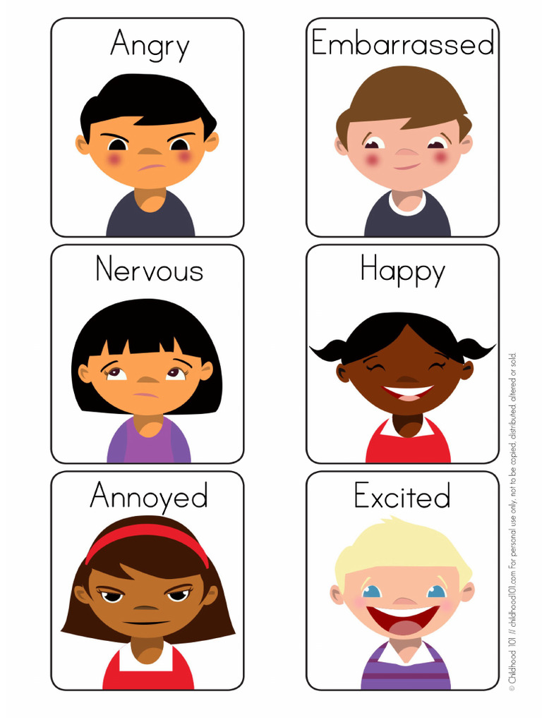 Feelings and Emotions Cards | PDF