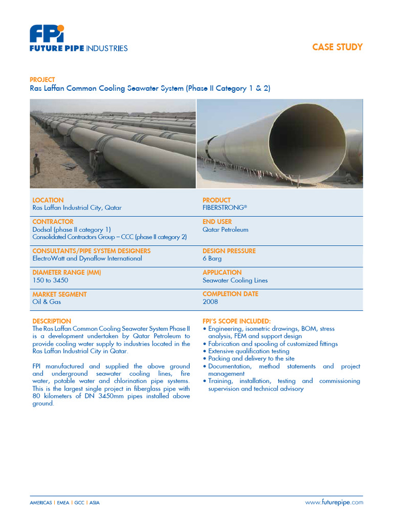 Ras Laffan Common Cooling Seawater System Phase II Category 1 2 v3 1 | Download Free PDF | Pipe ...