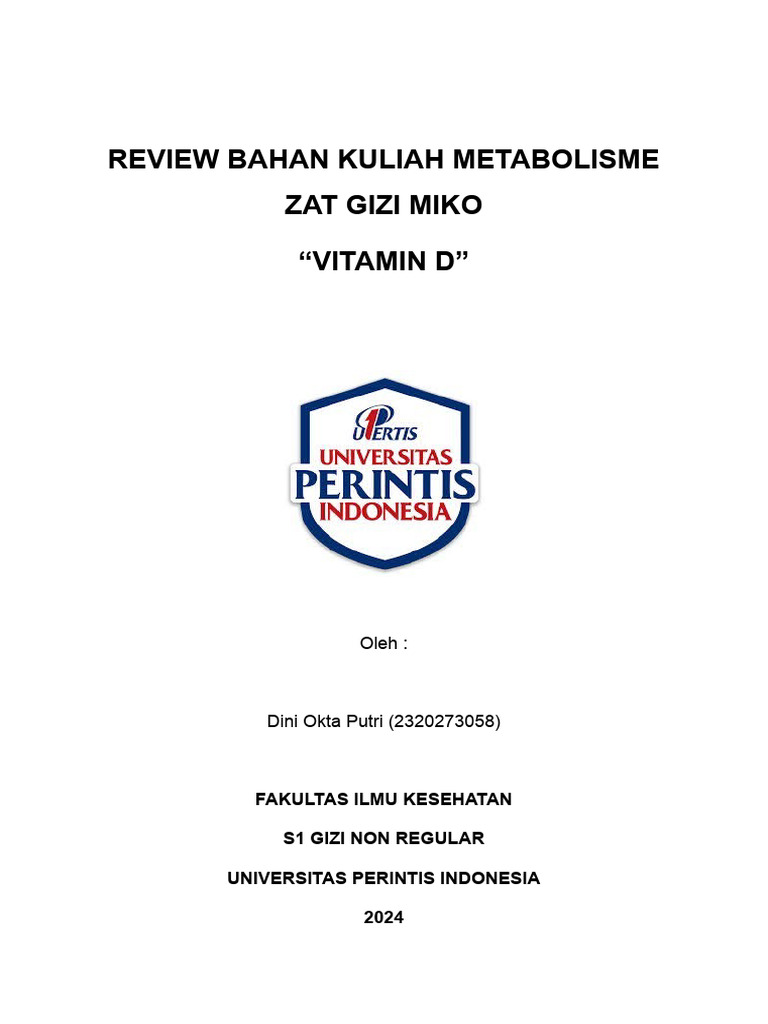 Tugas Dini Okta Review Vitamin D | PDF