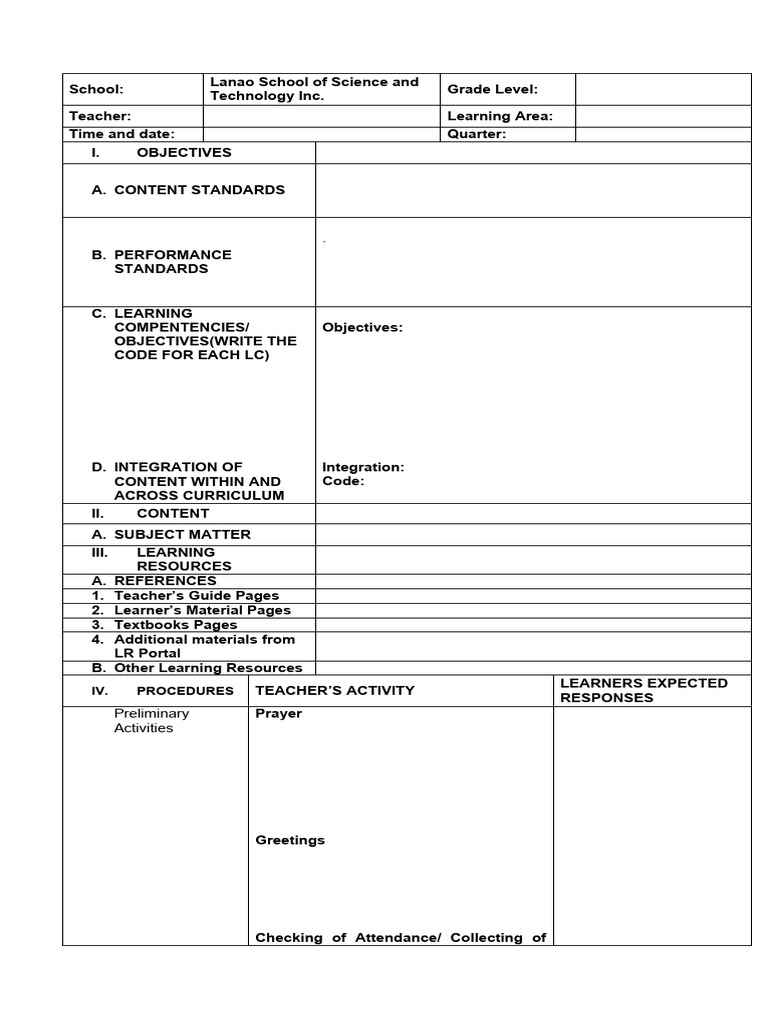 7es Template | PDF | Learning | Teachers