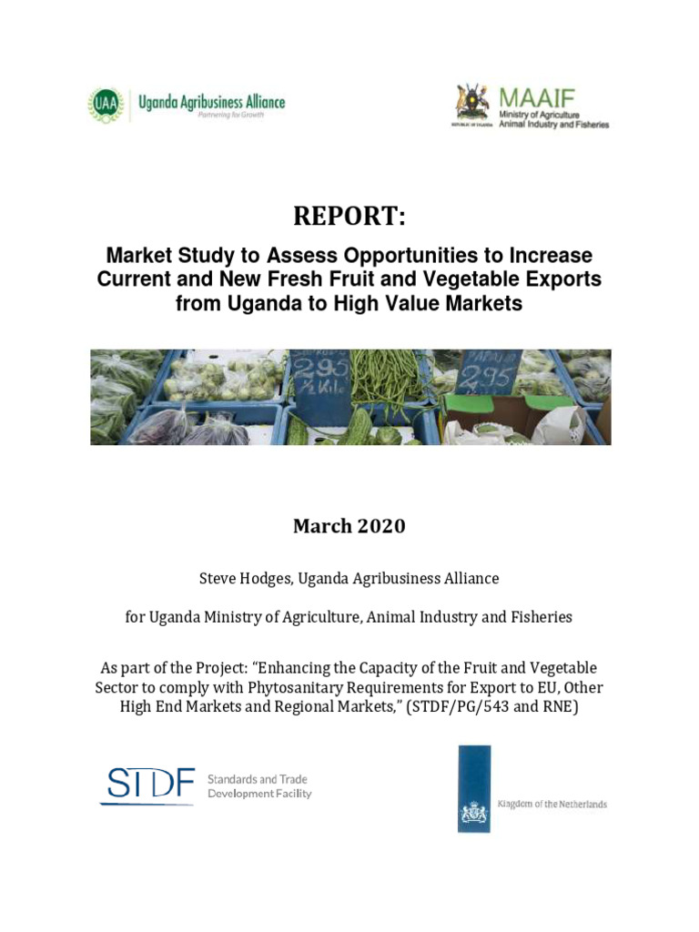 Market Study Report Final 4 March 2020 | PDF | Banana | Kenya