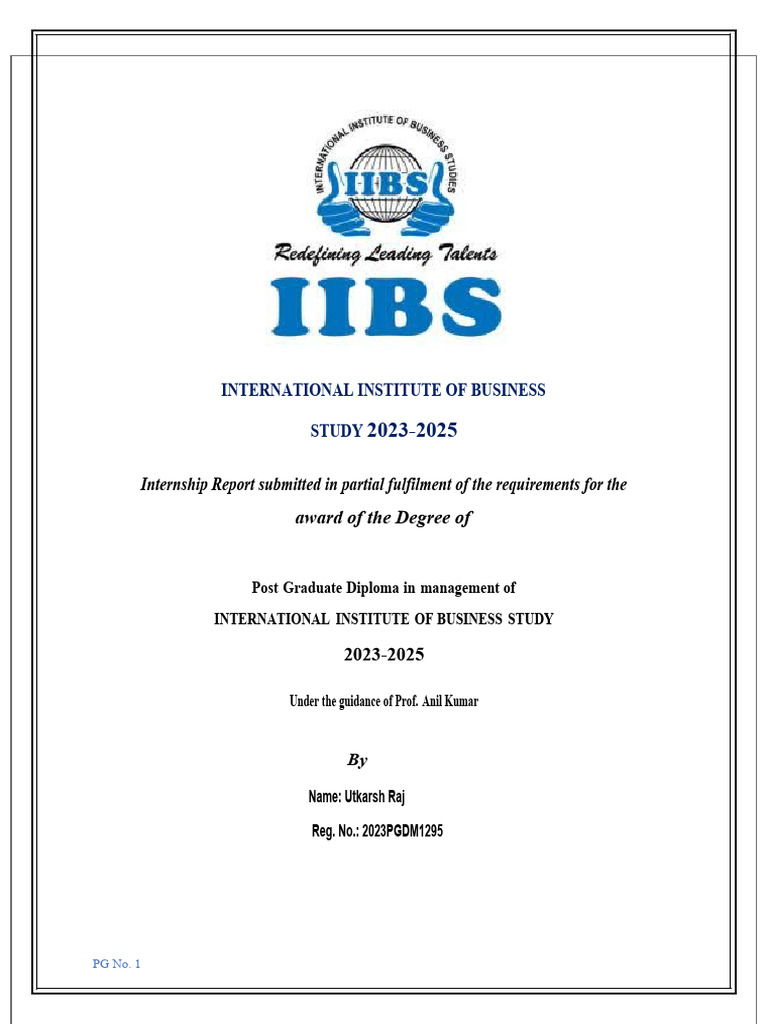 Internship Report | PDF | Paper | Employment